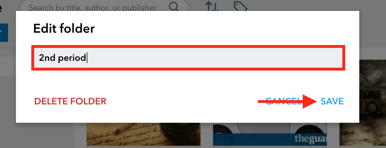 Rename and delete folders – Actively Learn