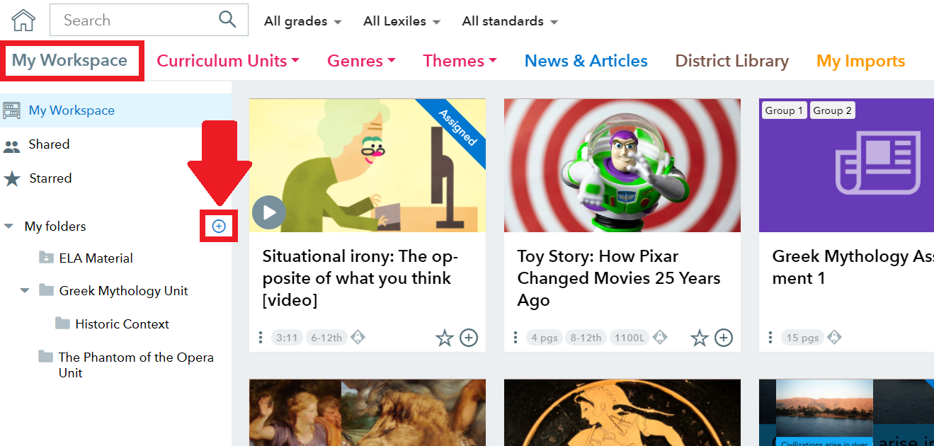 Create New Folders And Add Text Actively Learn 