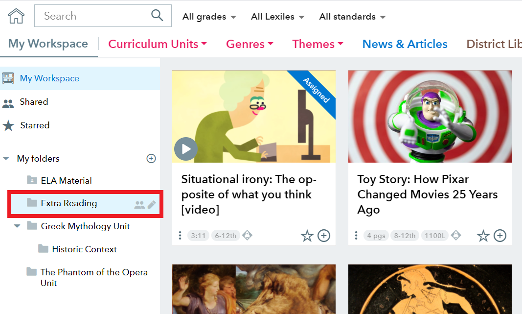 Rename and delete folders – Actively Learn