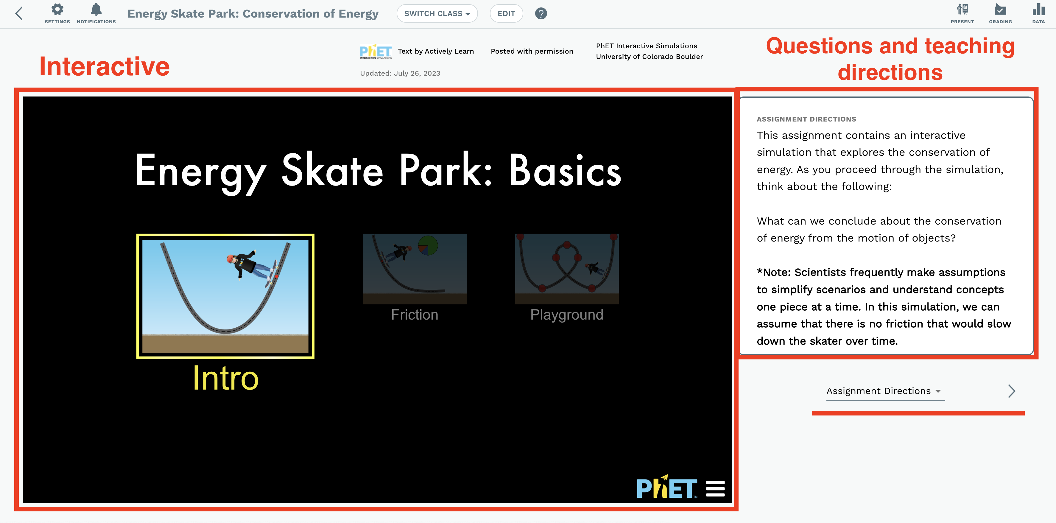 PhET simulations overview – Actively Learn