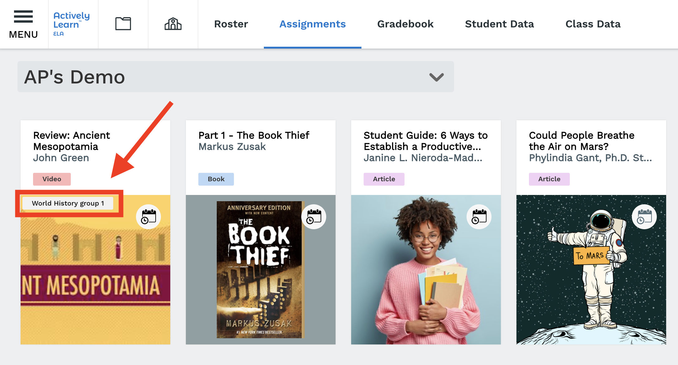 Use labels to differentiate assignments – Actively Learn