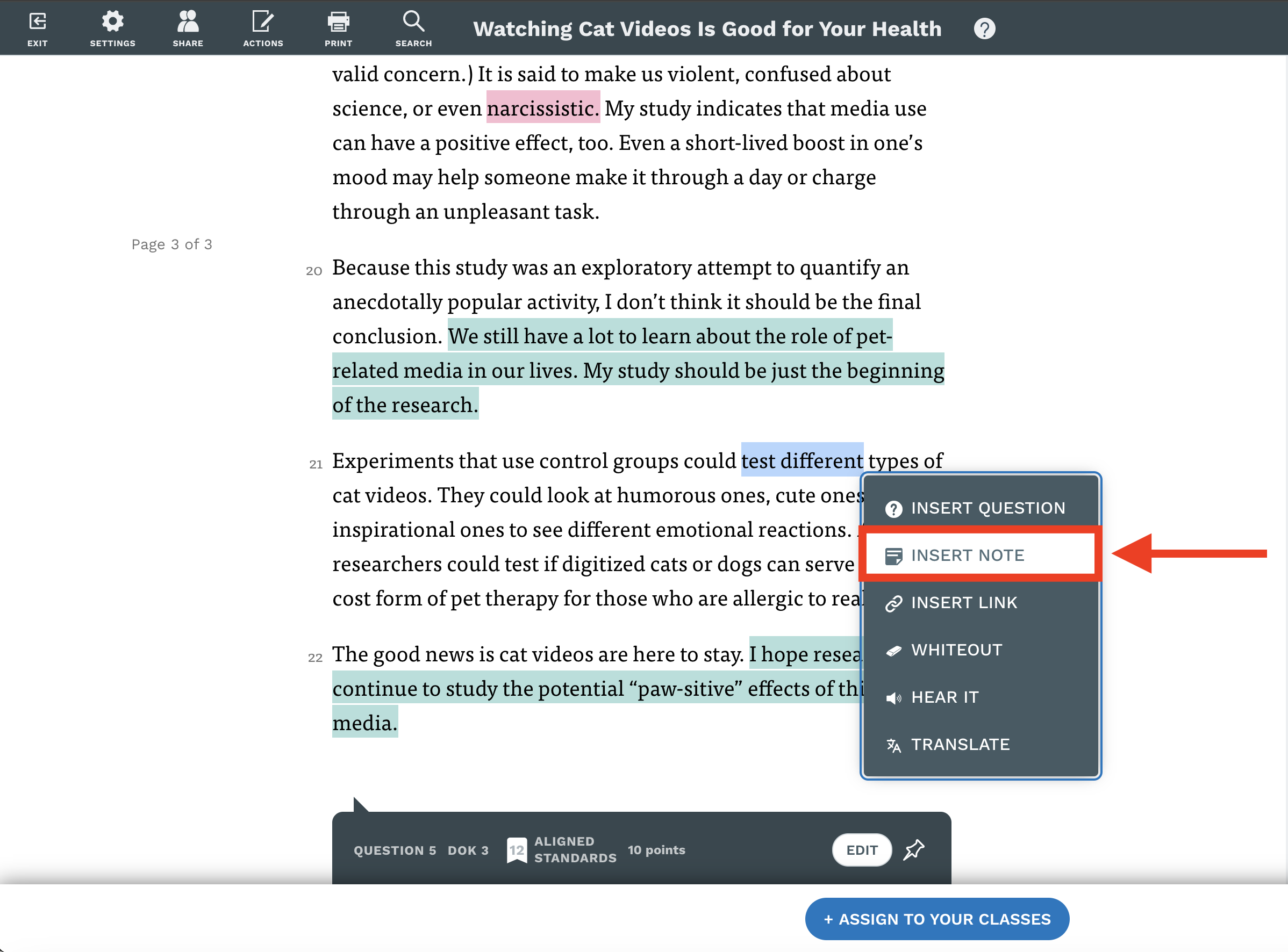 Customize your assignment – Actively Learn