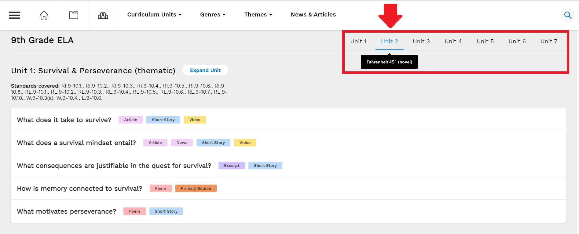 Curriculum Units – Actively Learn