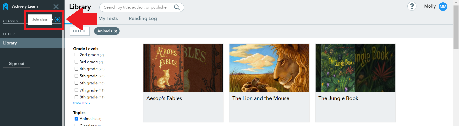 Help students enroll in class with a class code – Actively Learn